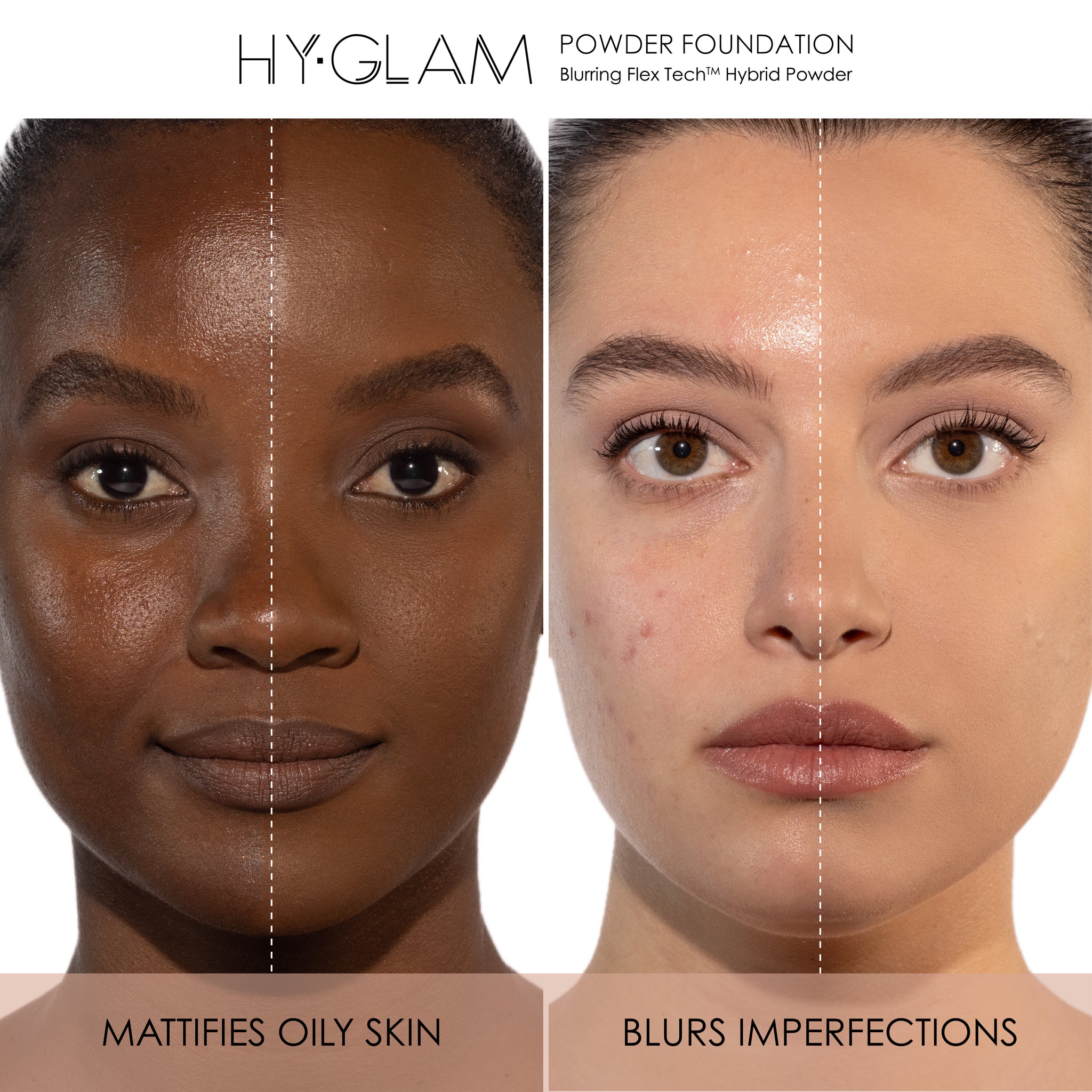 HY‑Glam Powder Foundation – Pore‑Blurring Medium Coverage | Natasha Denona